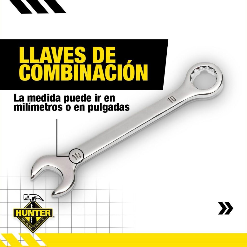 MEDIDAS DE LAS LLAVES COMBINADAS Y LAS LLAVES DE BOCA ABIERTA - Hunter ...